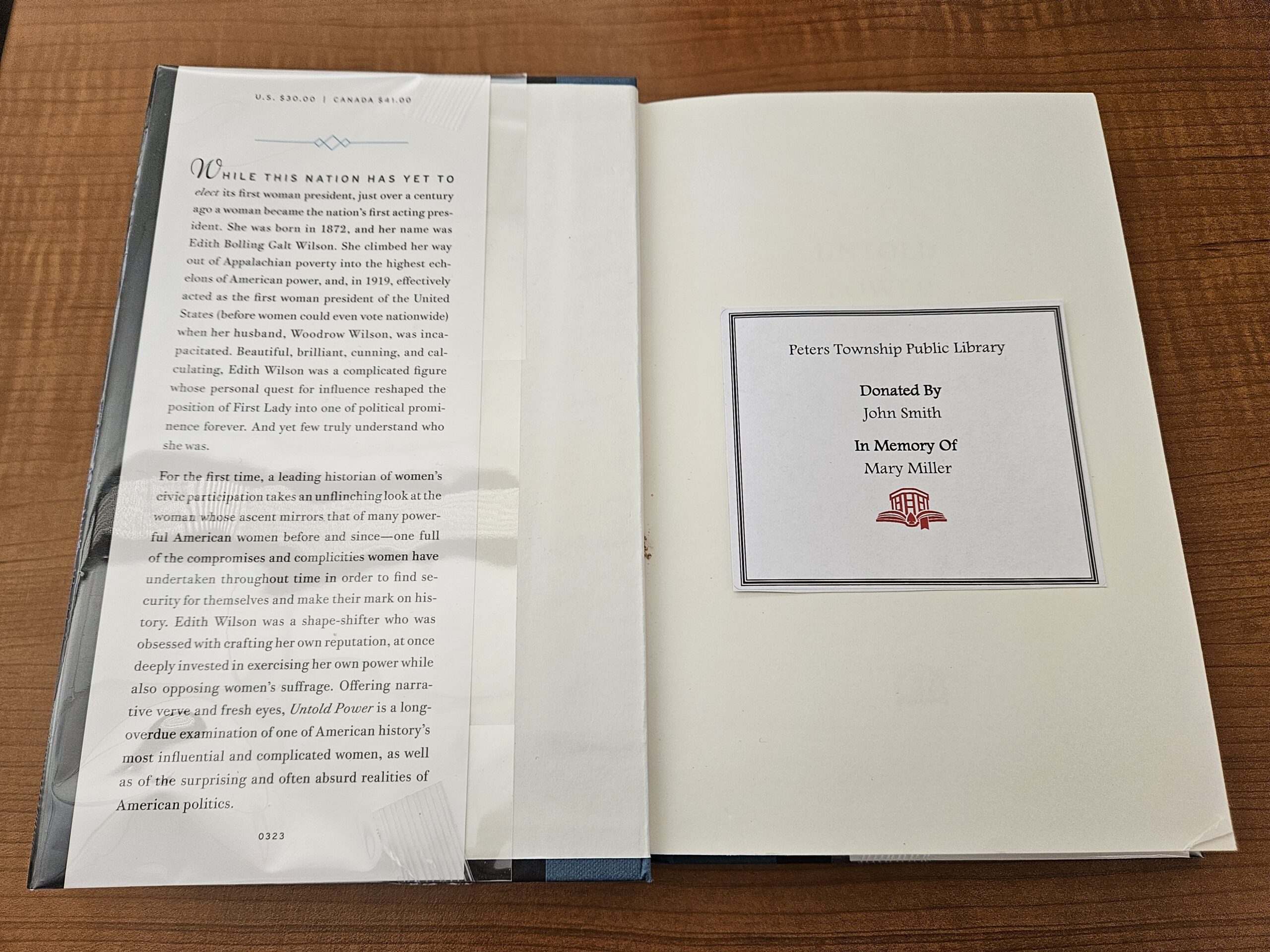 Memorial / Honor Book Donation - Peters Township Public Library