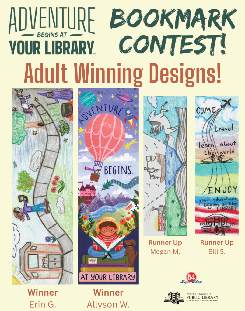 Update: Bookmark Contest Winners! - Peters Township Public Library
