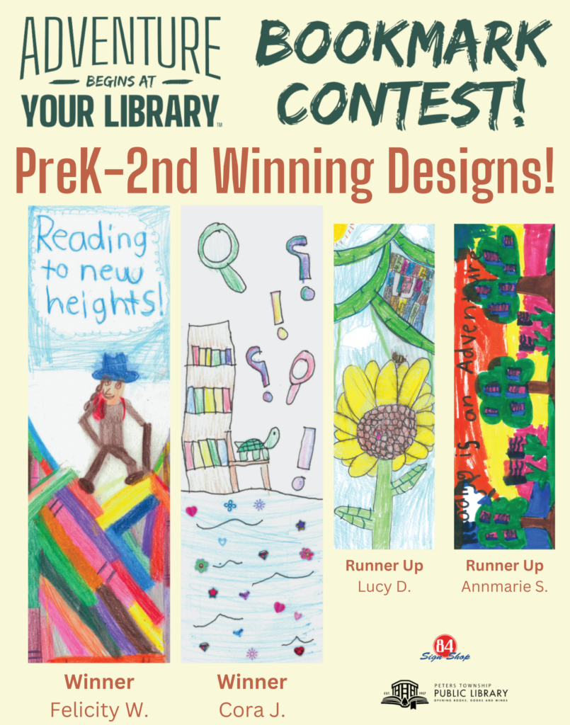 Update: Bookmark Contest Winners! - Peters Township Public Library