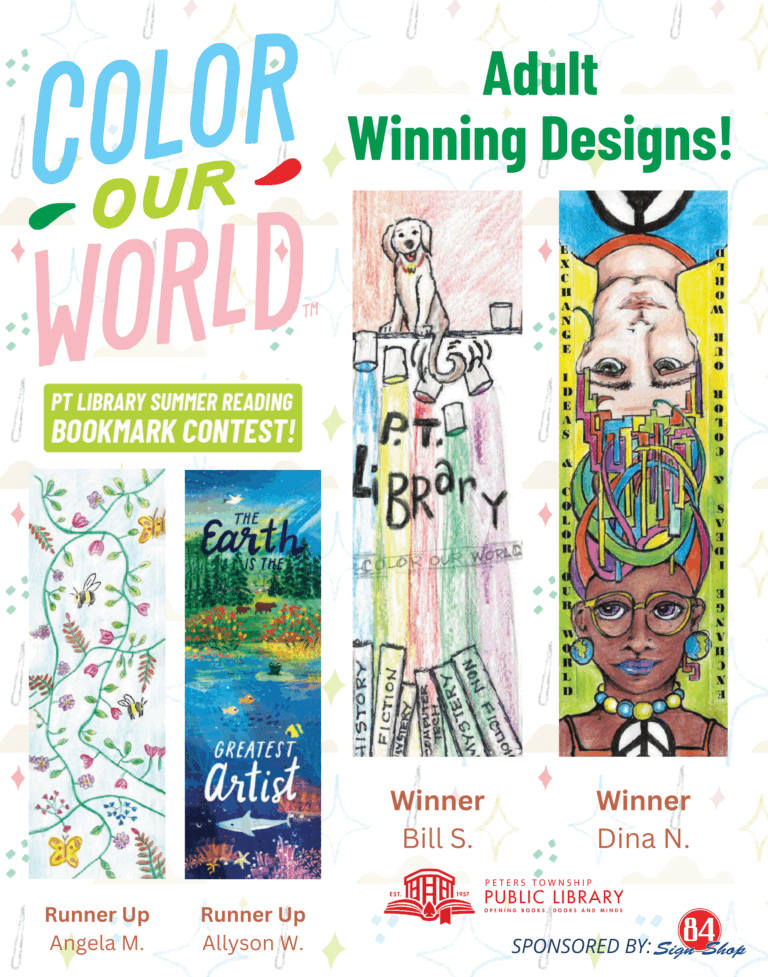 Update: Summer Bookmark Contest Winners - Peters Township Public Library