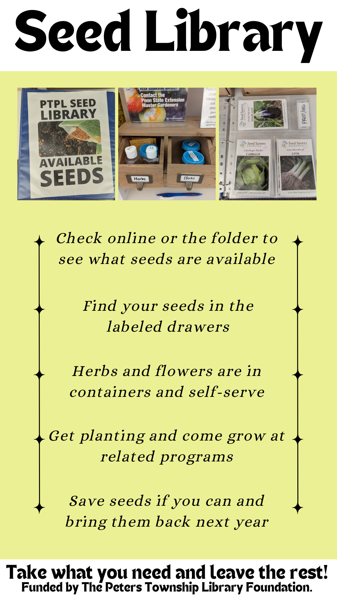 Seed Library - Peters Township Public Library